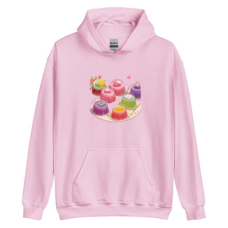 Kawaii Jelly Pudding Dessert Pullover Hoodie Pink Cutecore - Etsy