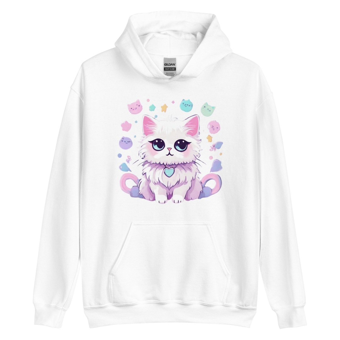 Kawaii Cute Grumpy Cat Sweatshirt Pastel Sweet Hoodie - Etsy