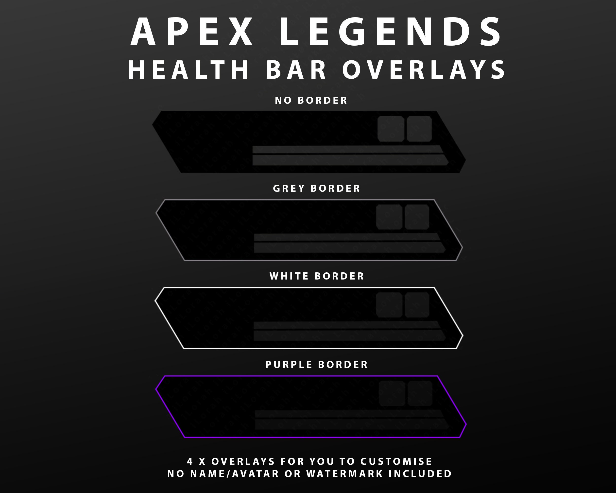 Apex Legends Customisable HUD Health Bar Blank Overlay For Etsy