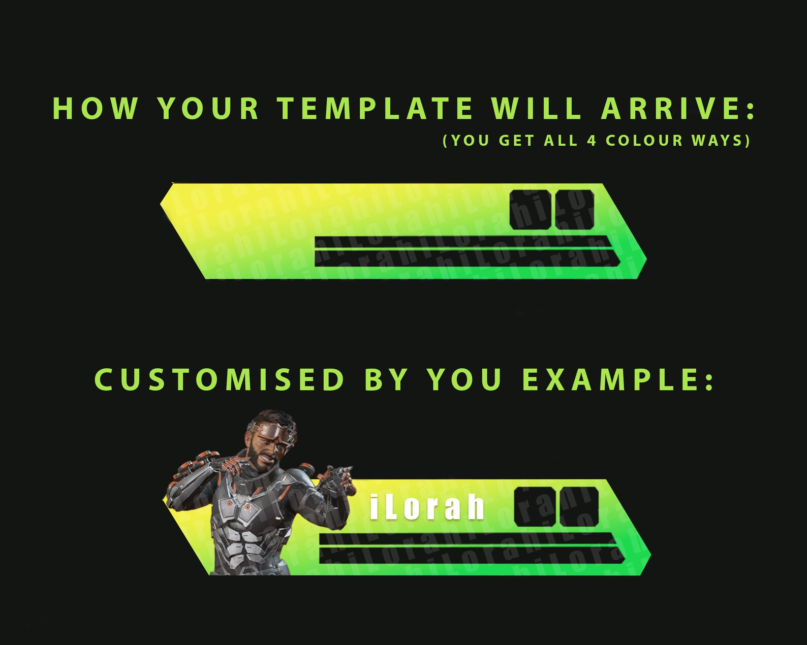 Apex Legends Customisable HUD Health Bar Green Iridescent Overlay for ... Apex Legends Customisable HUD Health Bar Green Iridescent Overlay for ...