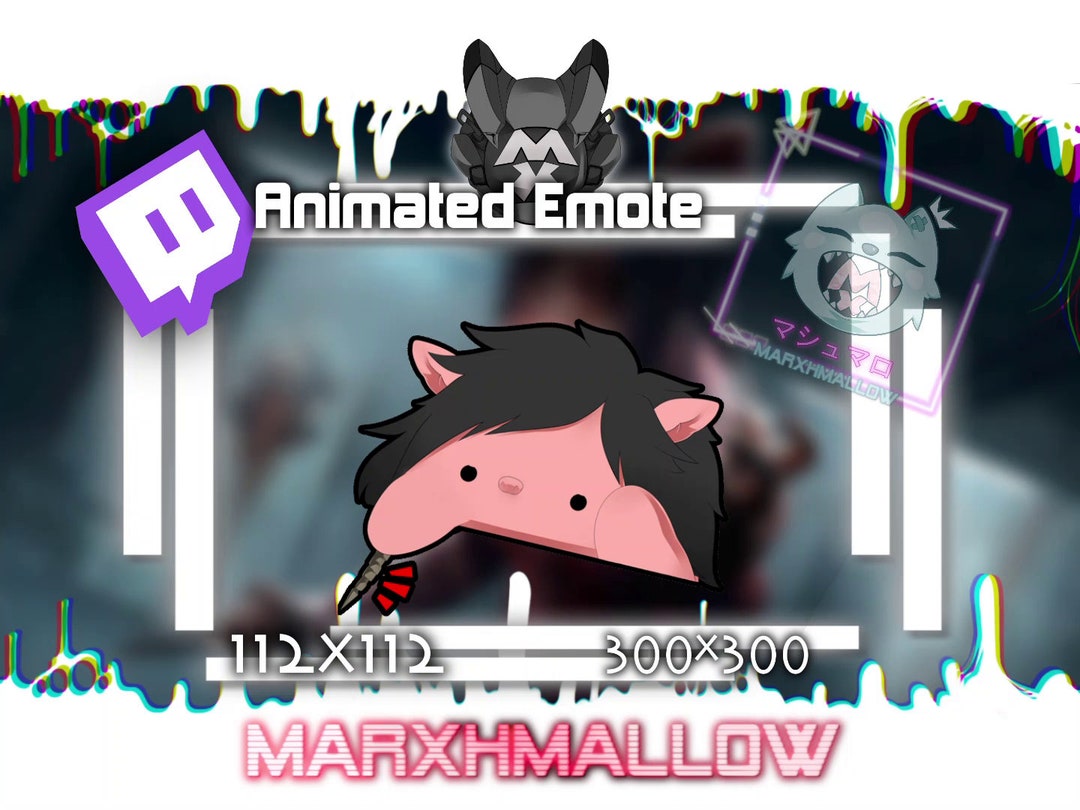 Animated Pig Bongo Twitch Emote | Cute Twitch Emotes Kawaii Horror - Etsy