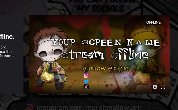 Custom Twitch Stream Offline Screen Dead By Daylight The Nightmare Cute ...