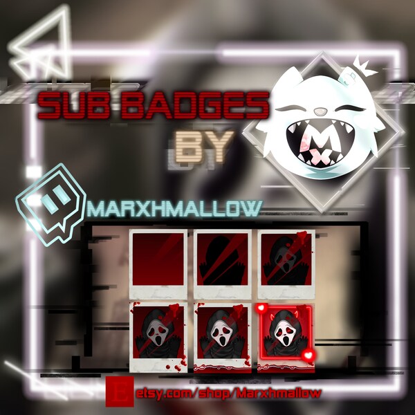 Ghost Face Sub Badges - Etsy