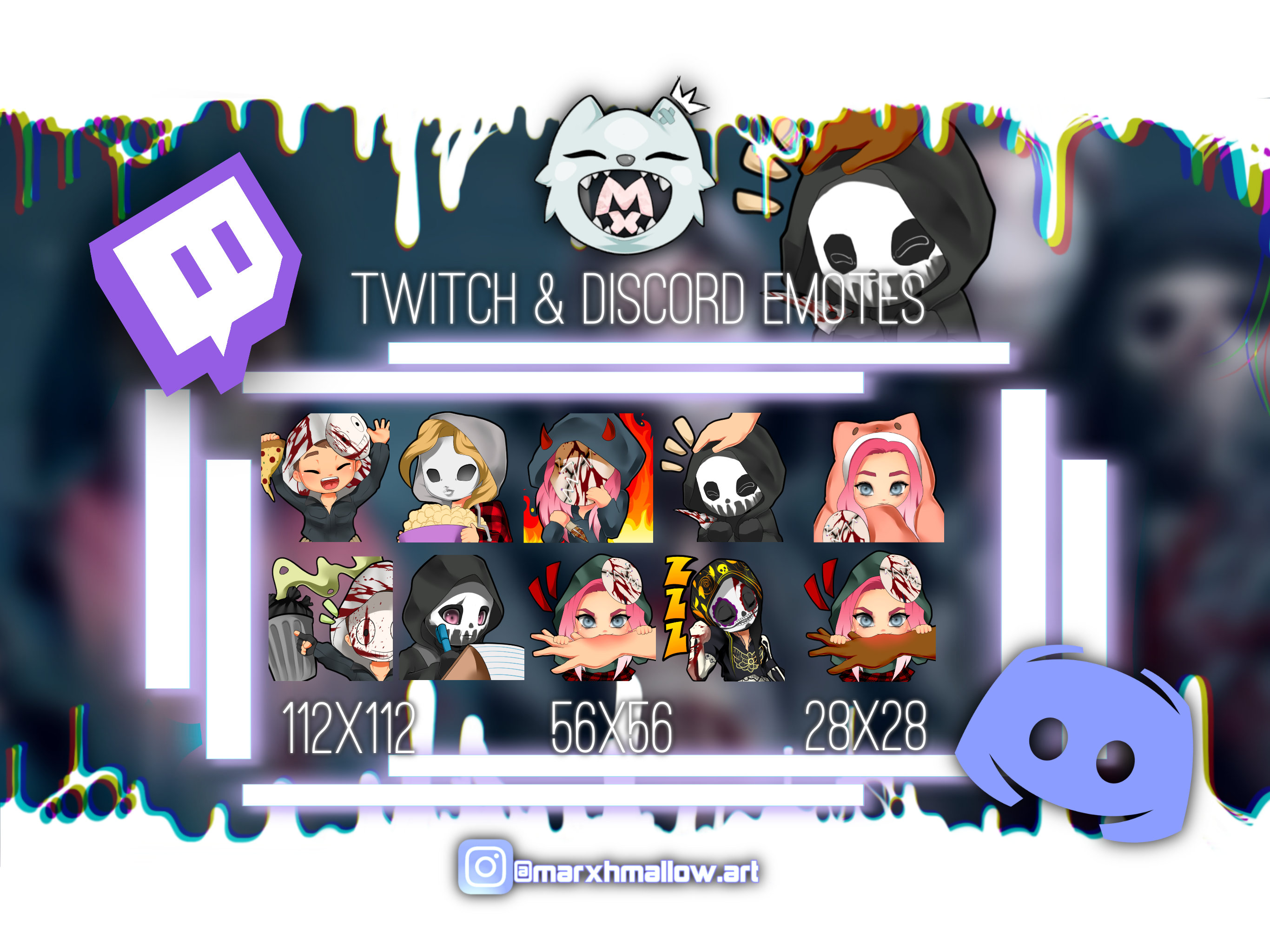 Dead by Daylight :the Legion Emotes DBD Twitch Emotes Kawaii - Etsy UK
