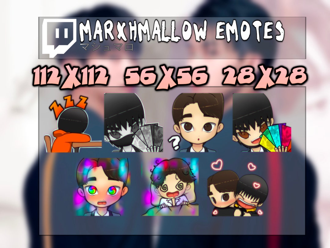 Korean BL Kawaii Emotes for Twitch and Discord, Cute Couple Emotes ...