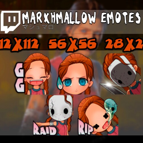 Cute Twitch emotes Kawaii DBD emotes Meg Thomas Twitch emotes Dead By ...