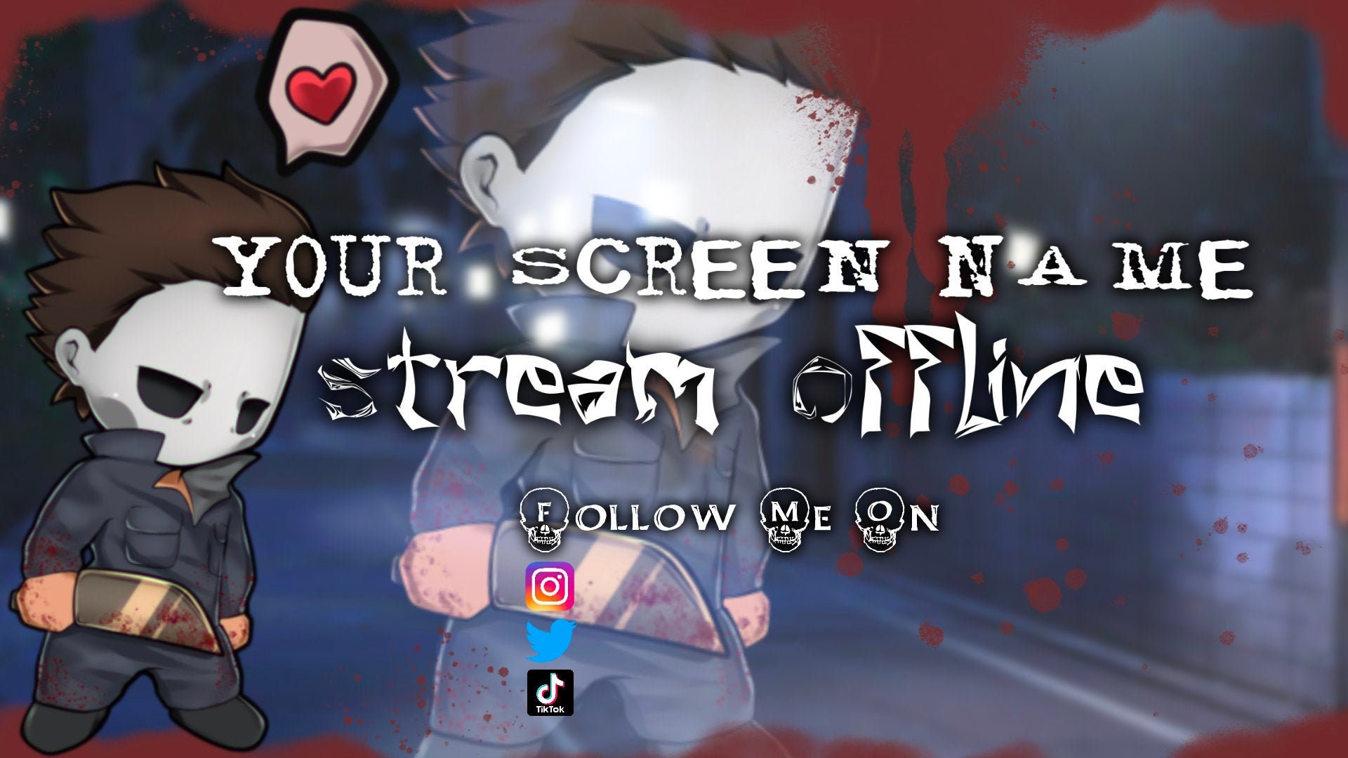 Chibi Killers: Custom Twitch Stream Offline Screen Dead By | Etsy