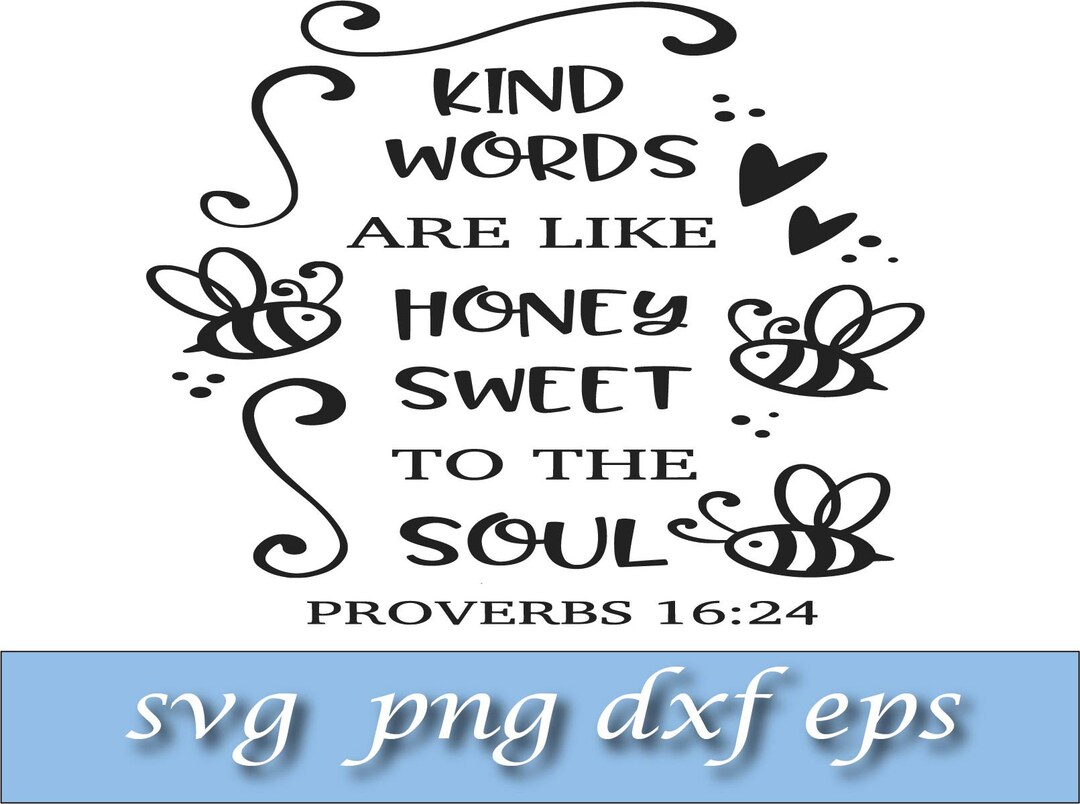 Kind Words Svg Dxf Png Eps - Etsy