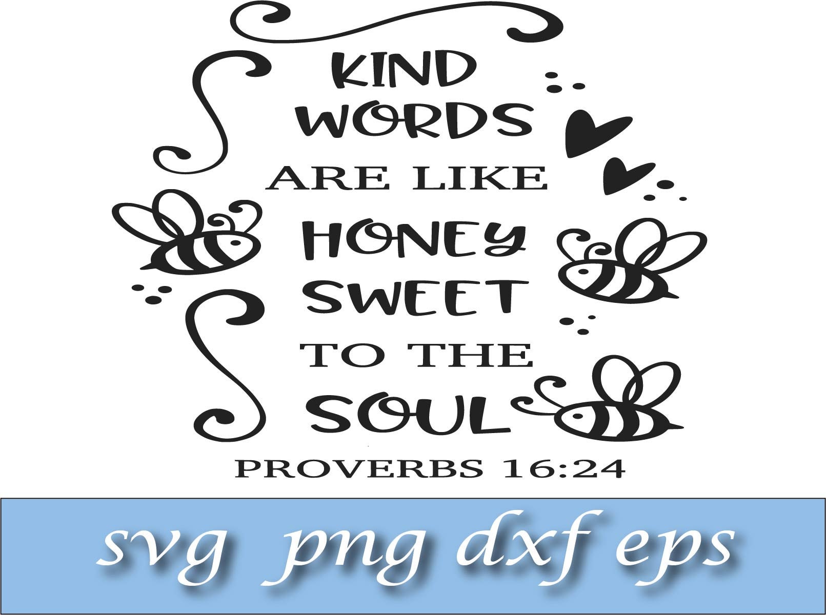 Kind Words Svg Dxf Png Eps - Etsy