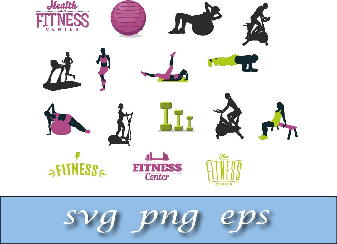 Fitness Svg Png Eps - Etsy