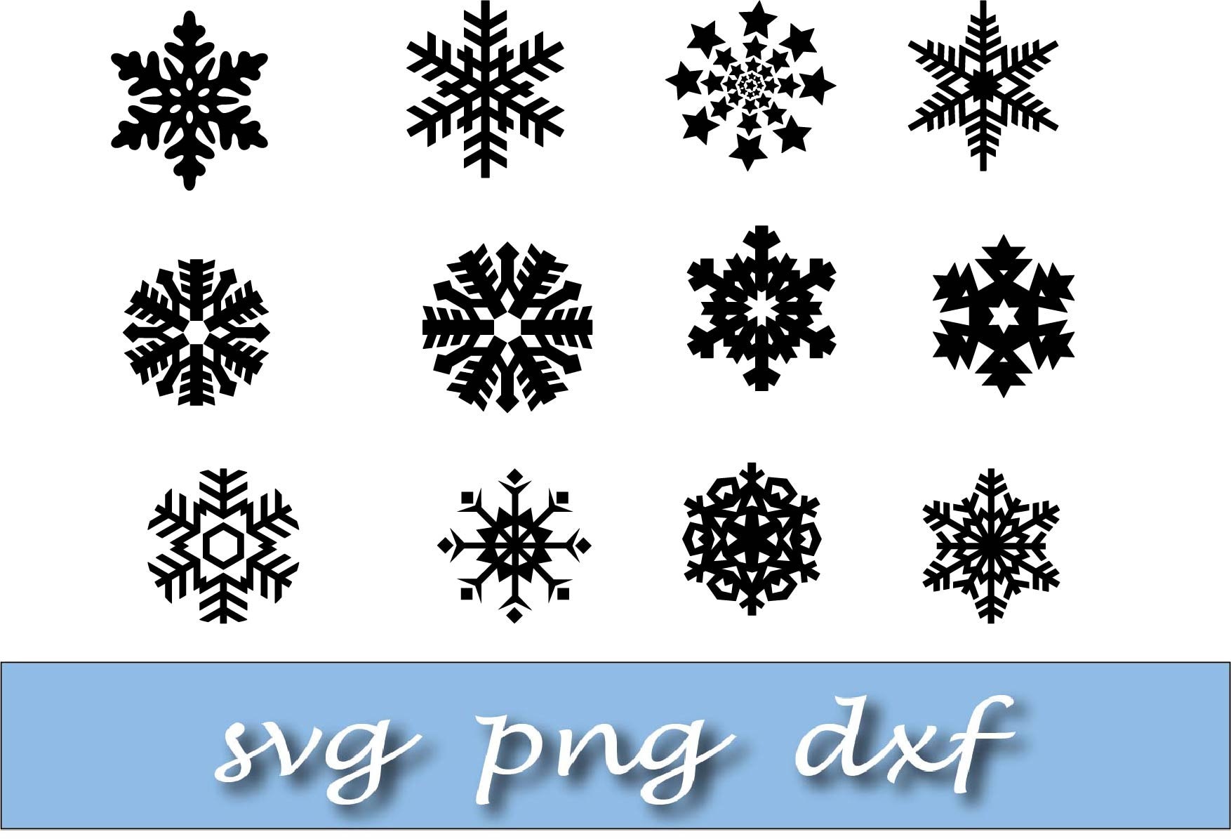Snowflake Svg Png Dxf - Etsy