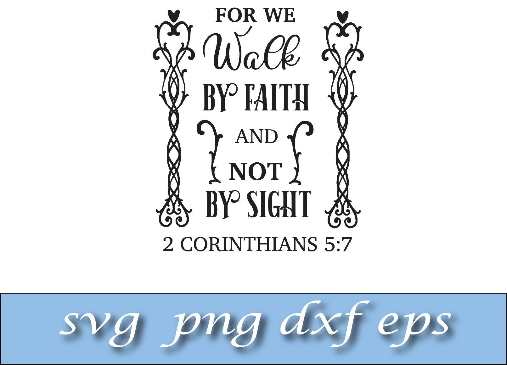 Walk With Faith Svg Dxf Png Eps - Etsy