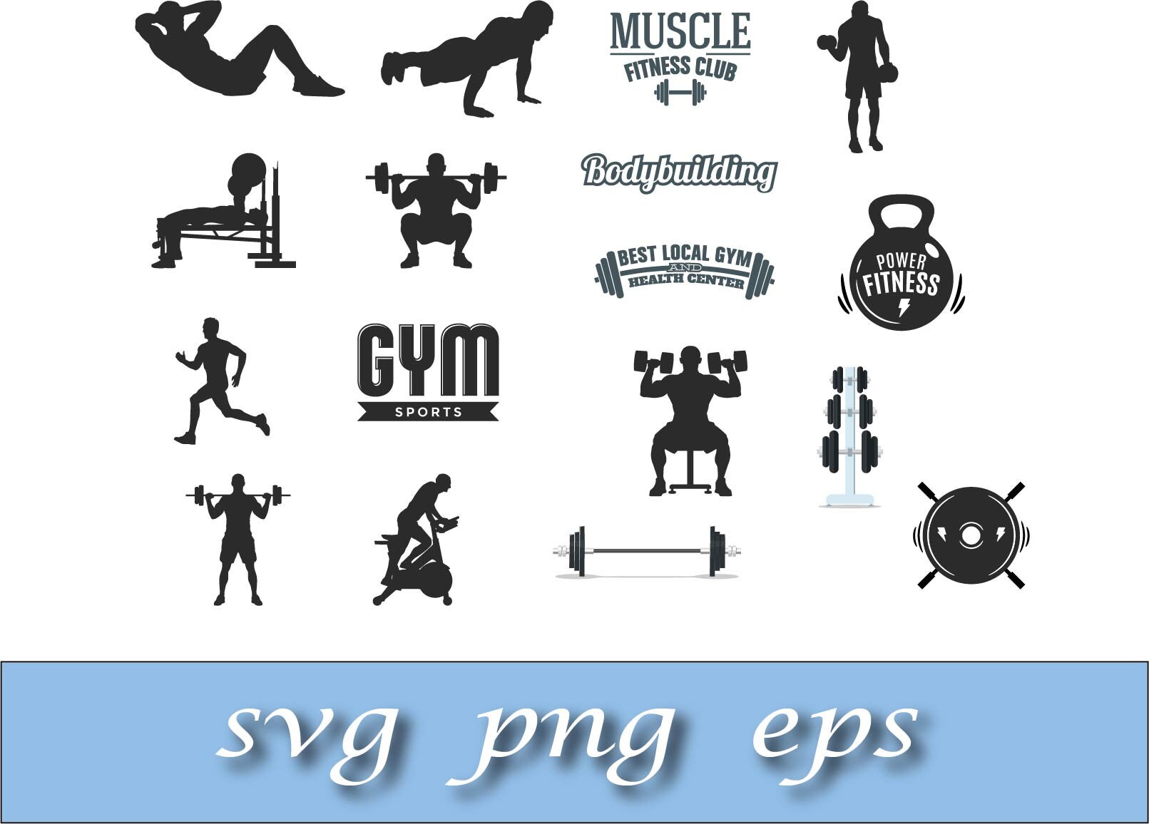 Gym Svg Png Eps - Etsy