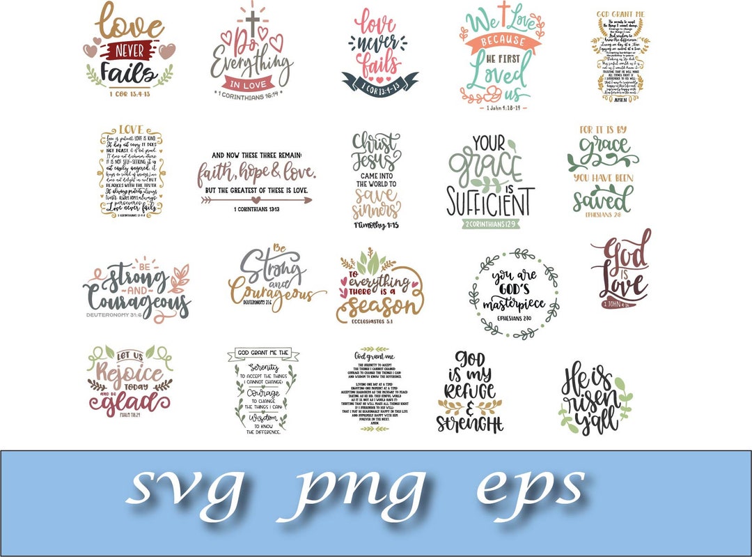 Bible Verse Svg Png Eps - Etsy