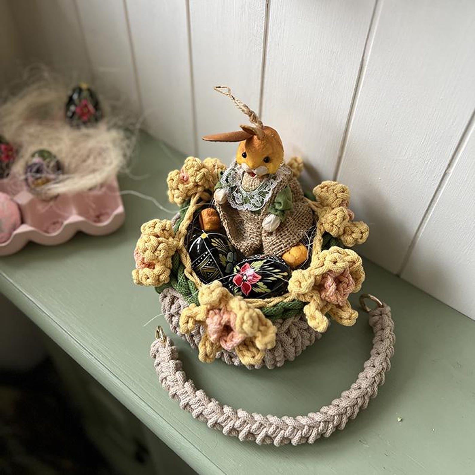 Easter Baskets for Girls, Spring Basket Daffodils, Easter Egg Hunt ...
