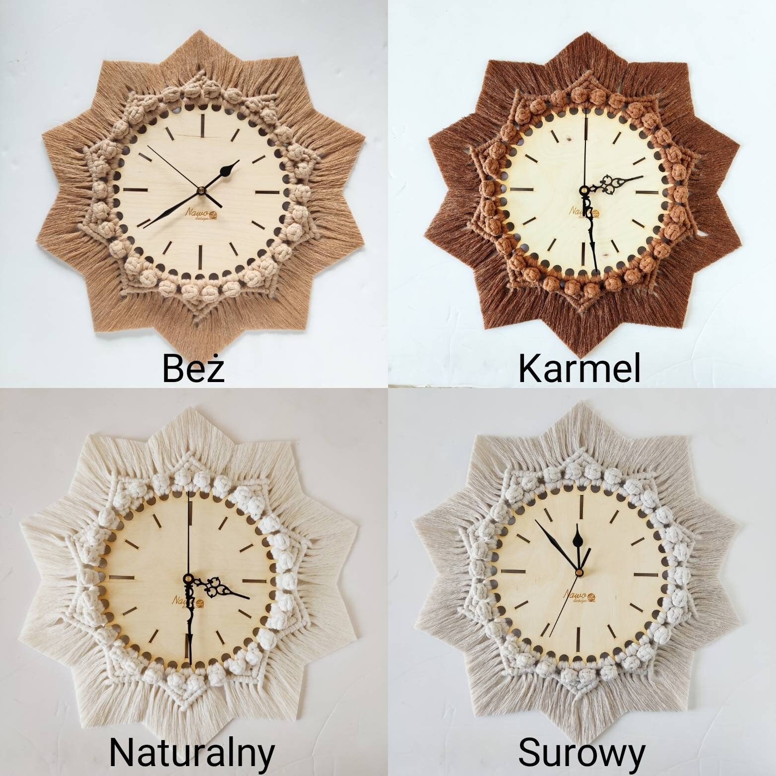 Boho Clock, Rustical Art Wall, Bohemian Interior, Macrame Clock - Etsy