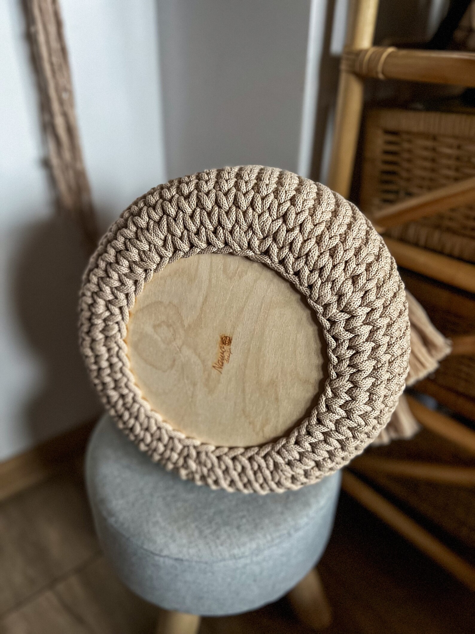 Boho Hamper, Boho Round Basket, Kidsroom Storage Container, Cotton ...