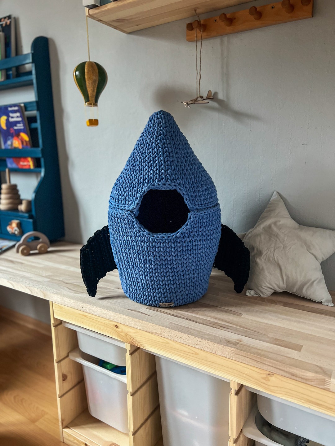 Rocket Nursery Hamper, Nursery Ideas, Space Rocket Cotton Basket ...