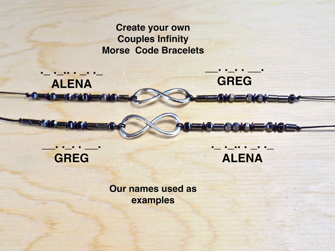 Couples Infinity Morse Code Jewelery - Etsy
