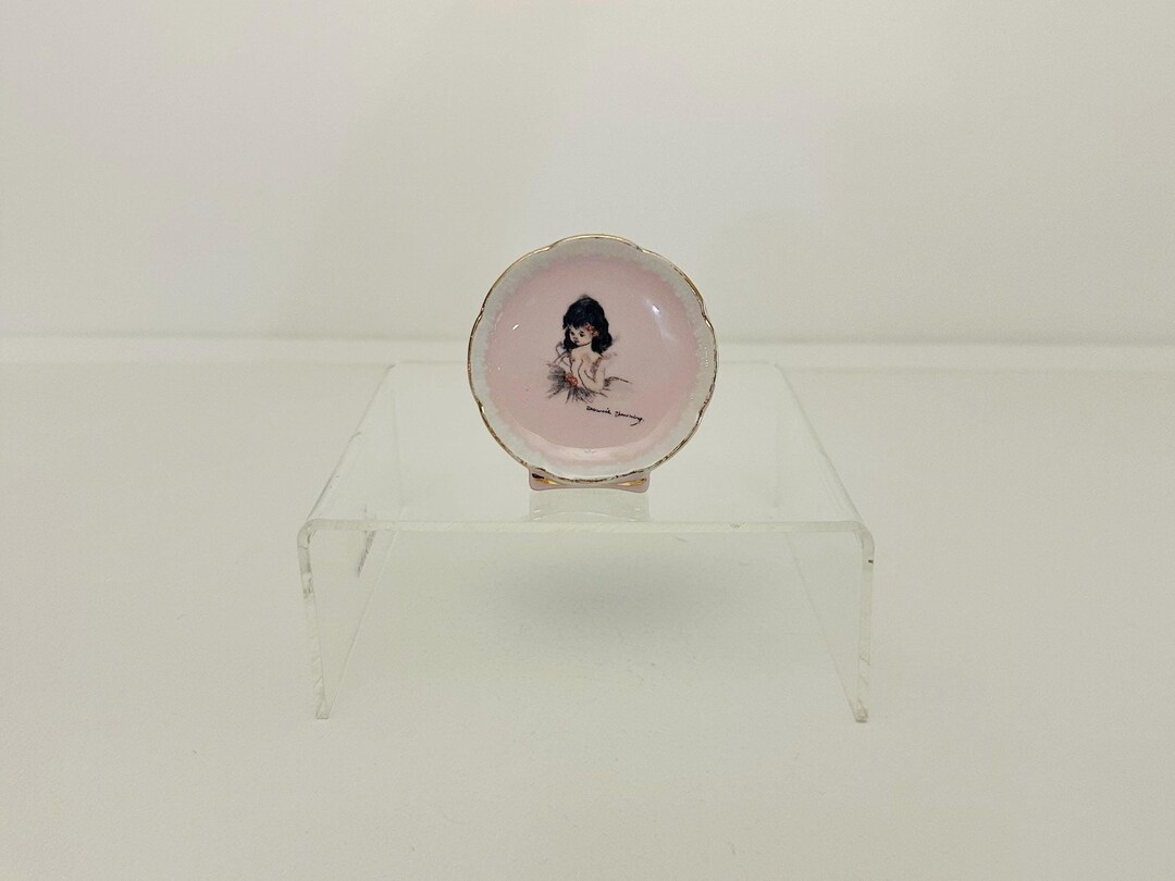 Brownie Downing - Small Plaque With Young Indigenous Girl on Pink ...