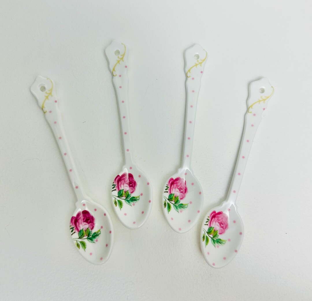 Royal Albert - Cheeky Pink, Porcelain Teaspoons Set of 4 in the ...