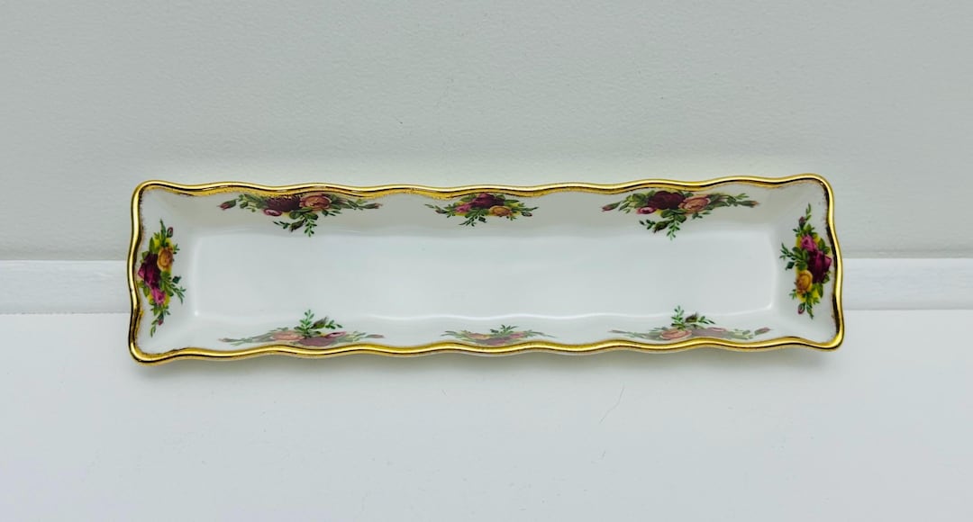 Royal Albert - Old Country Roses, Rectangle Mint / Bon Bon Tray. Made ...
