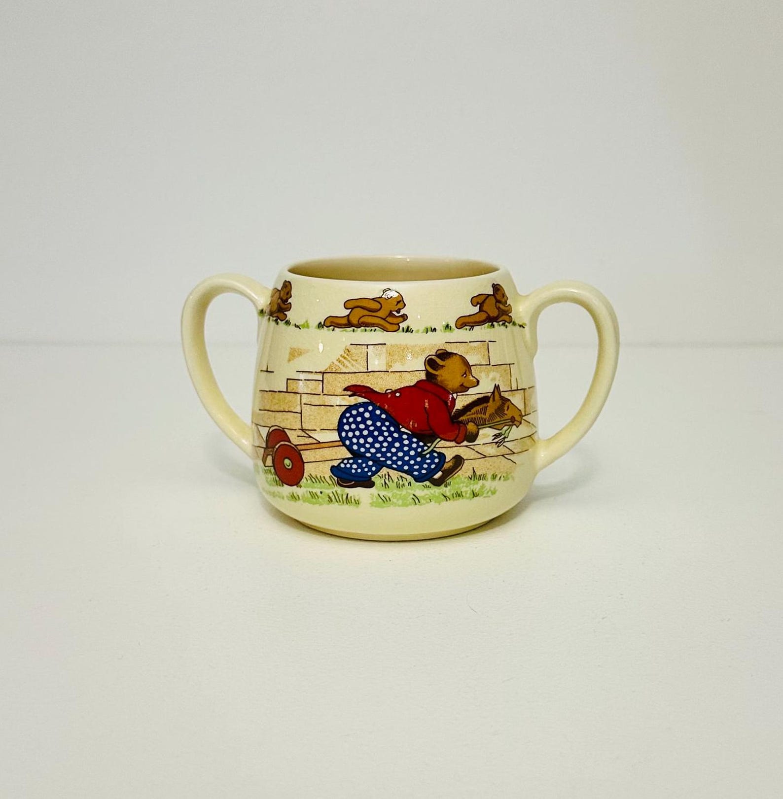 Sylvac Ceramics - Teddy Bear Running Series, Children’s Double Handled ...