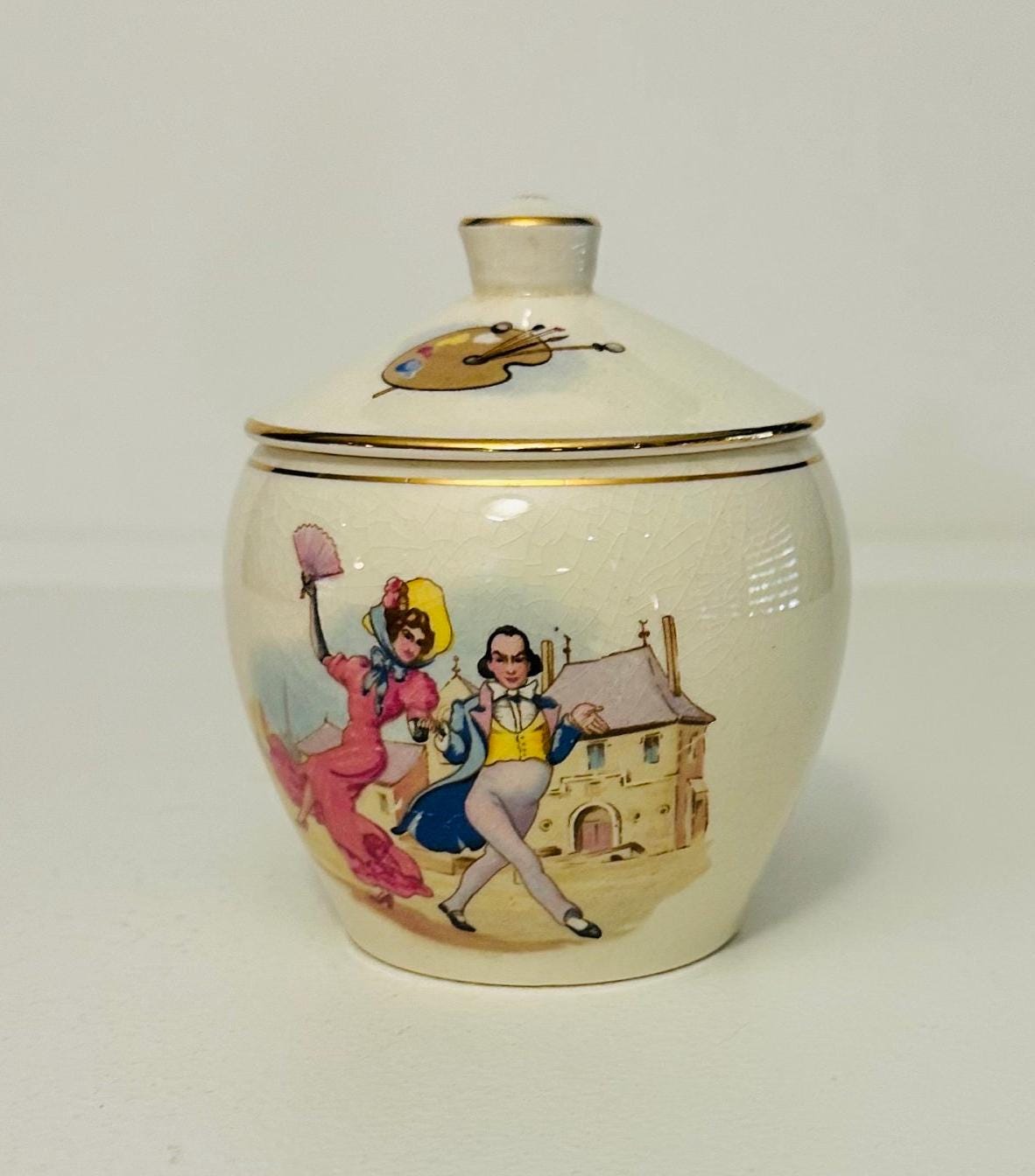 Royal Winton, Grimwades - Opera Scenes, Lidded Sugar / Jam / Honey Pot ...