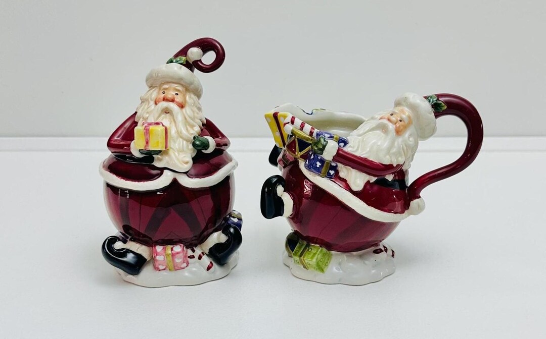 Royal Albert - Santa Claus, Christmas Lidded Sugar Bowl & Creamer ...
