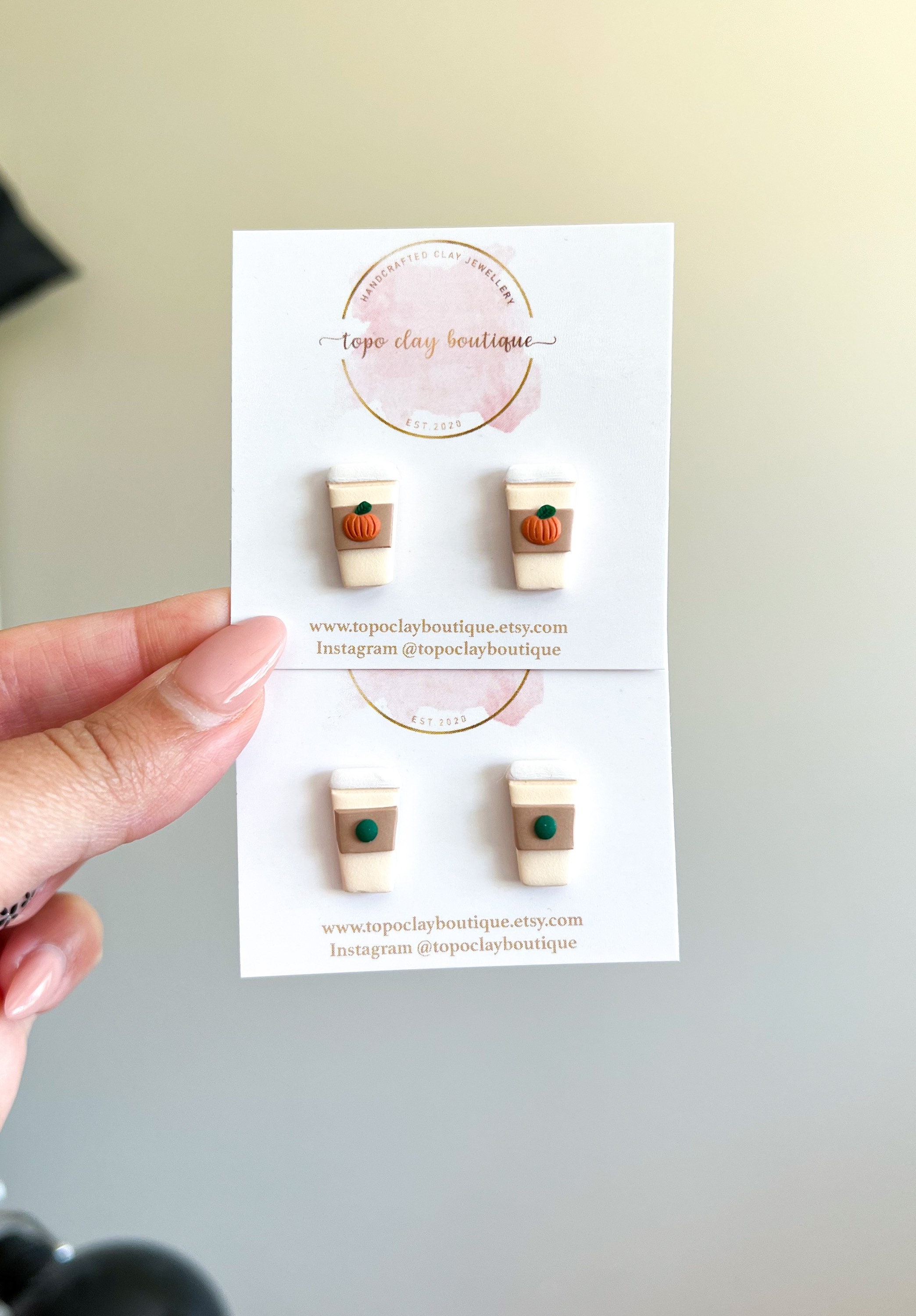 Coffee Cup Studs PSL Studs Stainless Steel Pumpkin Spice - Etsy