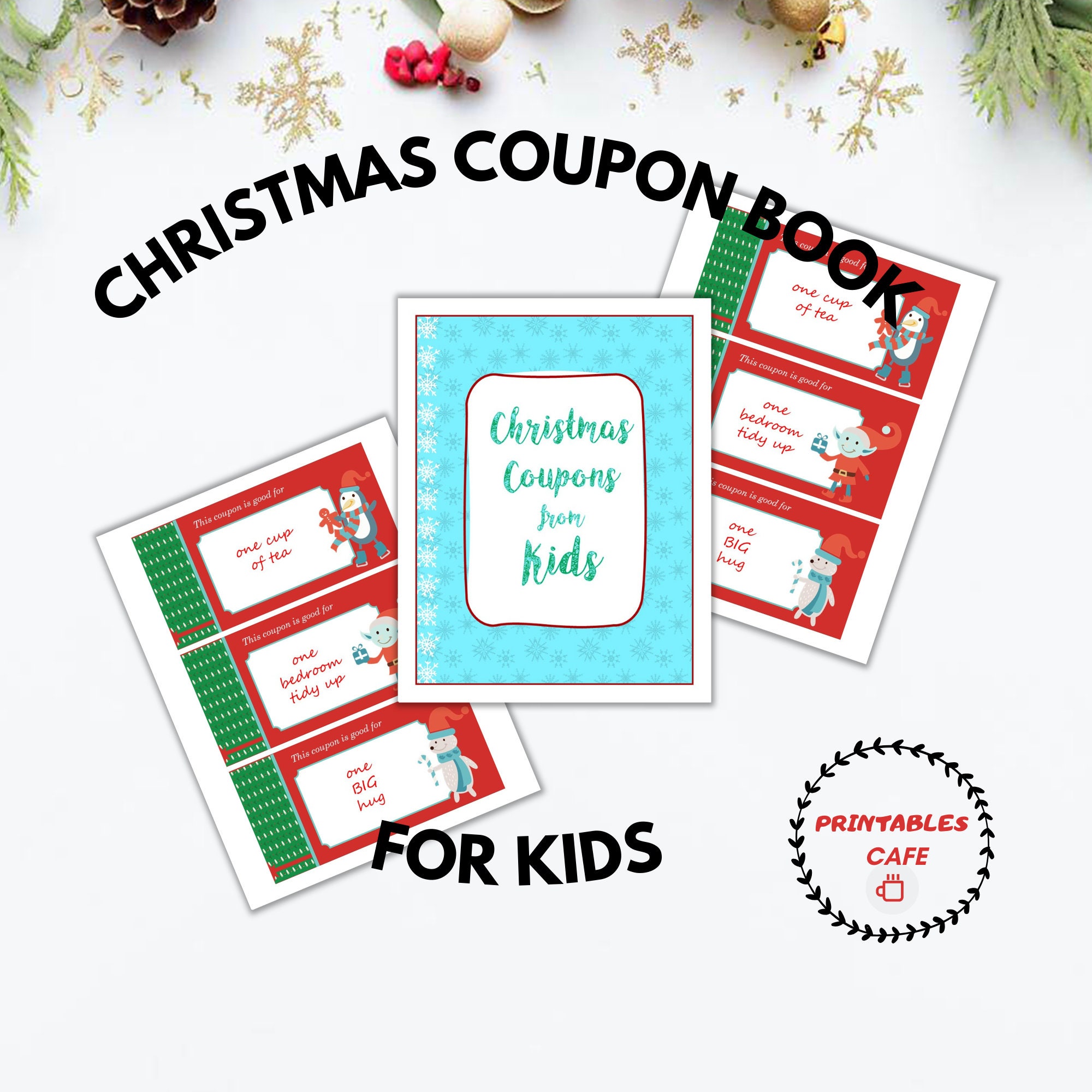 Christmas Coupons, Kids Coupon Book, Stocking Stuffers, Christmas ...
