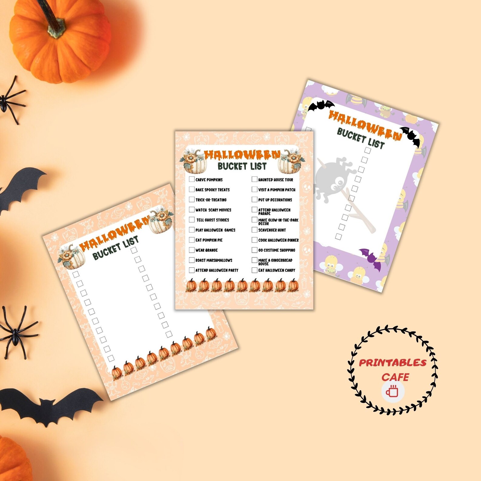Halloween Bucket List Printable: Kids Activities, Fall Checklist ...