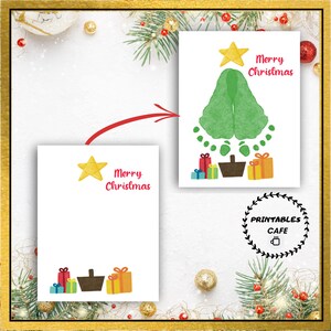 Footprint Christmas Tree Art: DIY Keepsake Gift (printable PDF) - Etsy