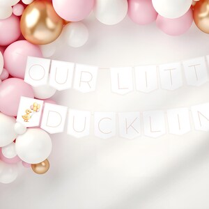 Printable Duckling Baby Shower Banner | Pink & Yellow DIY Banner | A ...