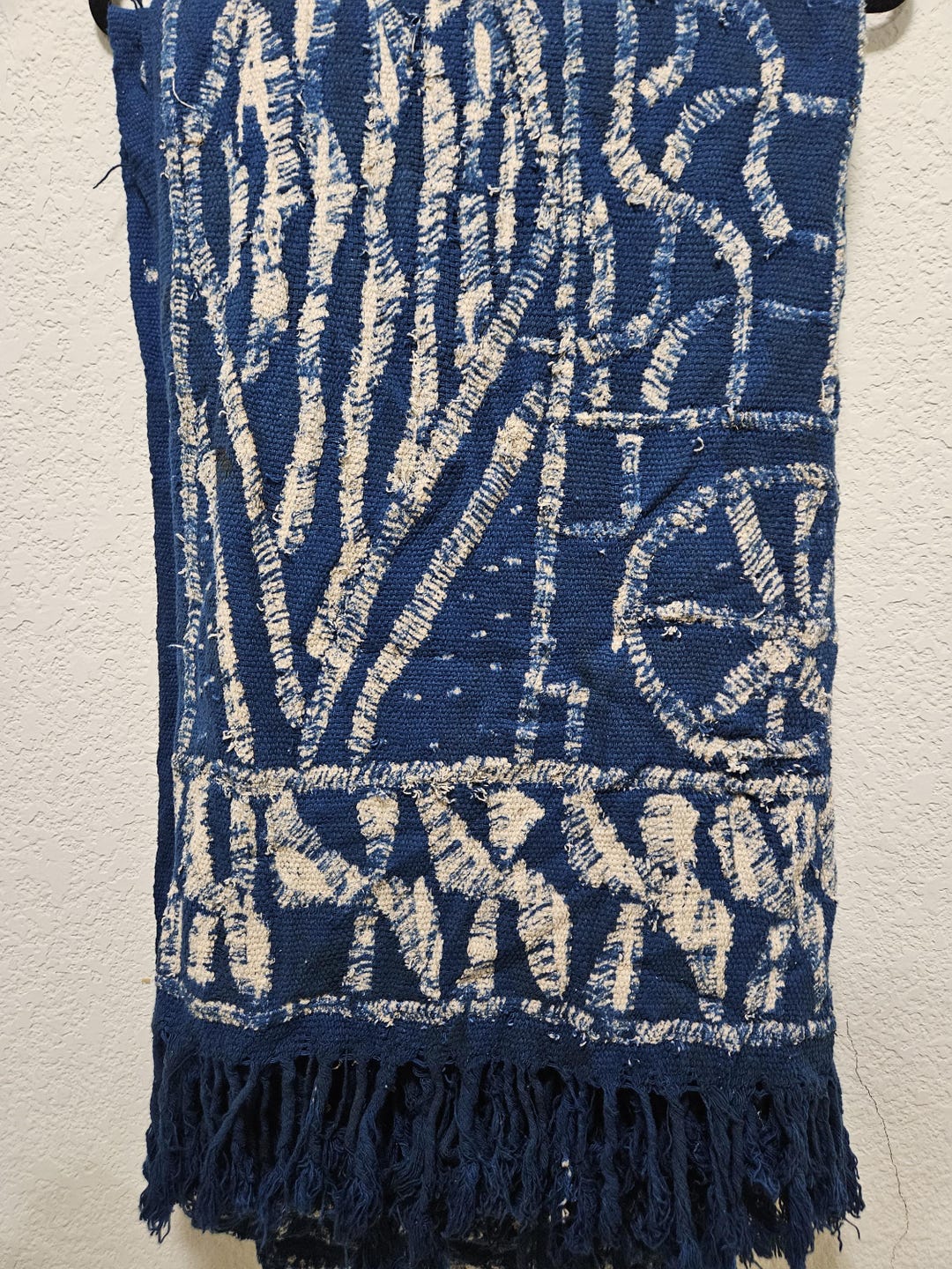 Handwoven Ndop Cloth: Authentic Bamileke Fabric, Cameroon - 52x58 ...