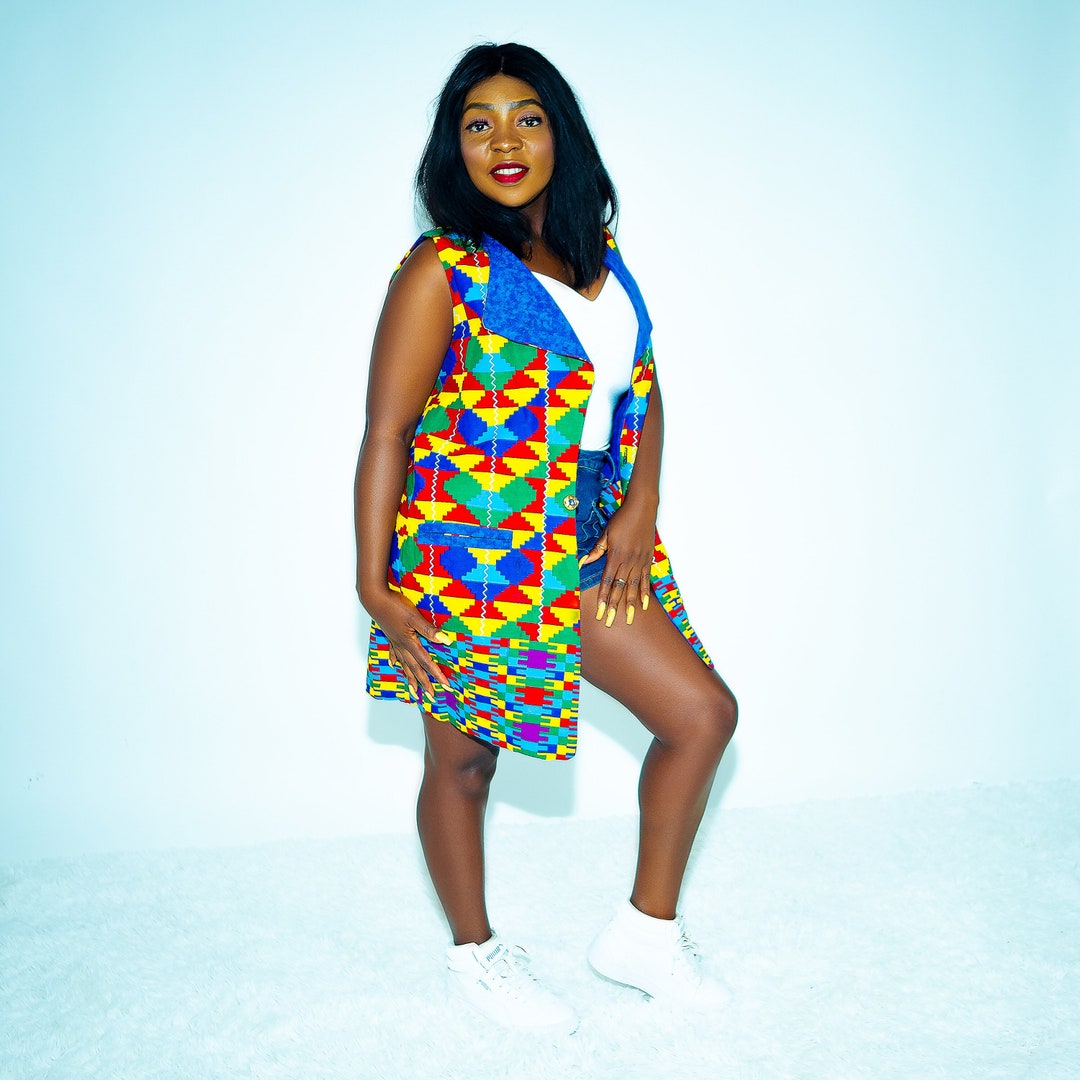 Reversible Ankara Sleeveless Jacket: Kente Print African Vest - Etsy