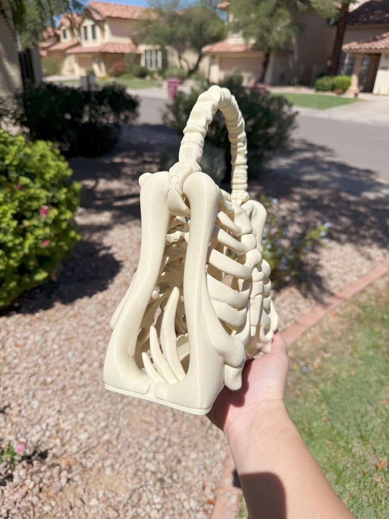 3D Printed Ribcage Bone Bag: Gothic Halloween Cosplay Prop - Etsy