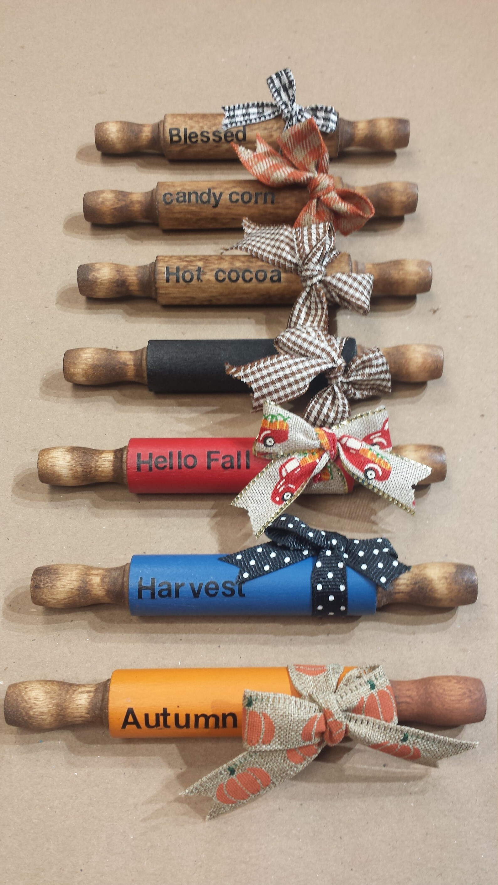 Fall Mini Rolling Pins, Farmhouse, Tier Tray Accents, Rustic, Autumn ...