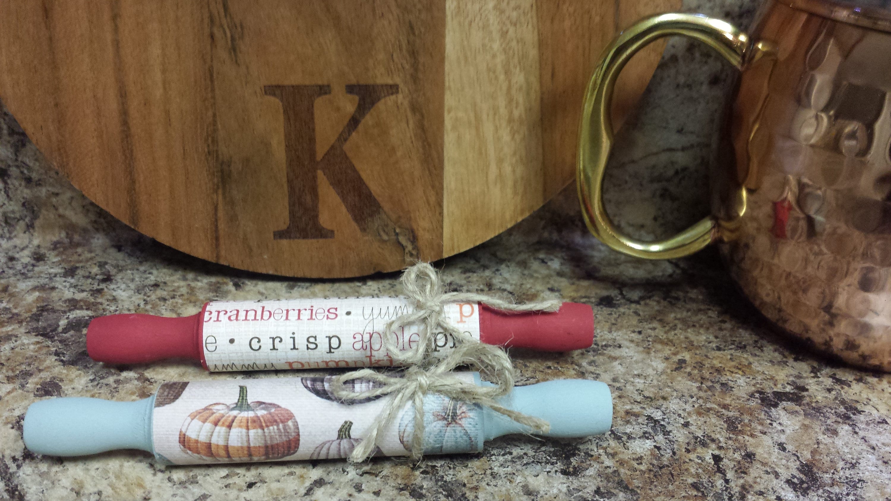 Mini Rolling Pins, Fall rolling pin decor, Pumpkin rolling pin, Tiered ...