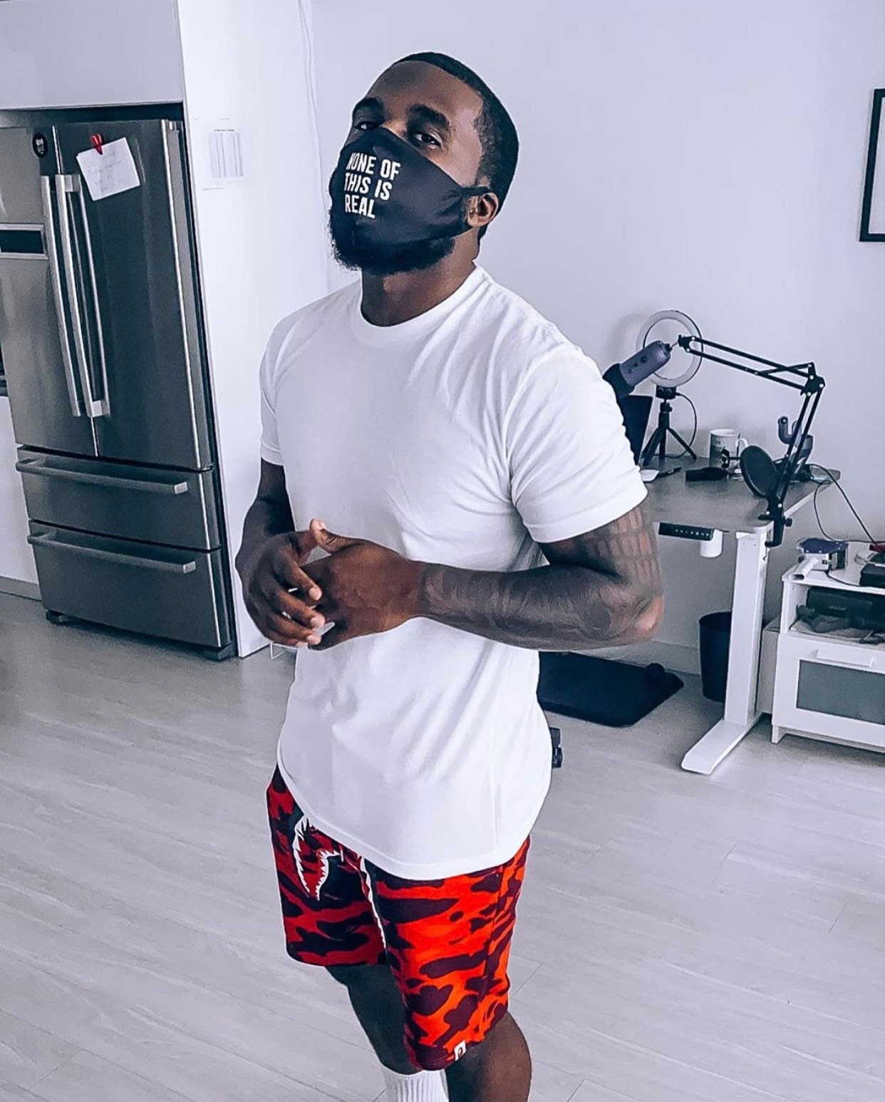 None of This is Real Face Mask Cover for Men and Women, Handmade ...