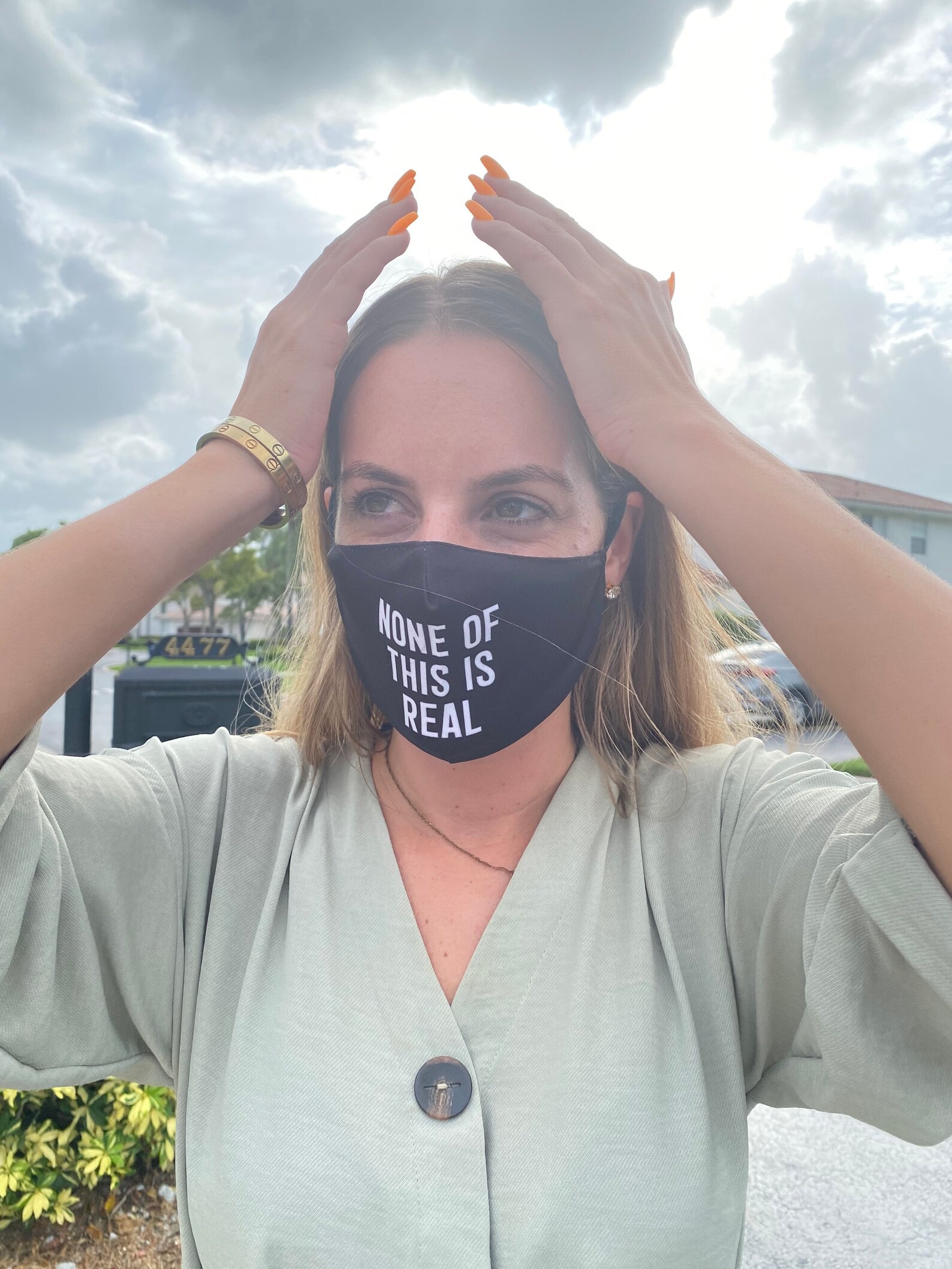 None of This is Real Face Mask Cover for Men and Women, Handmade ...