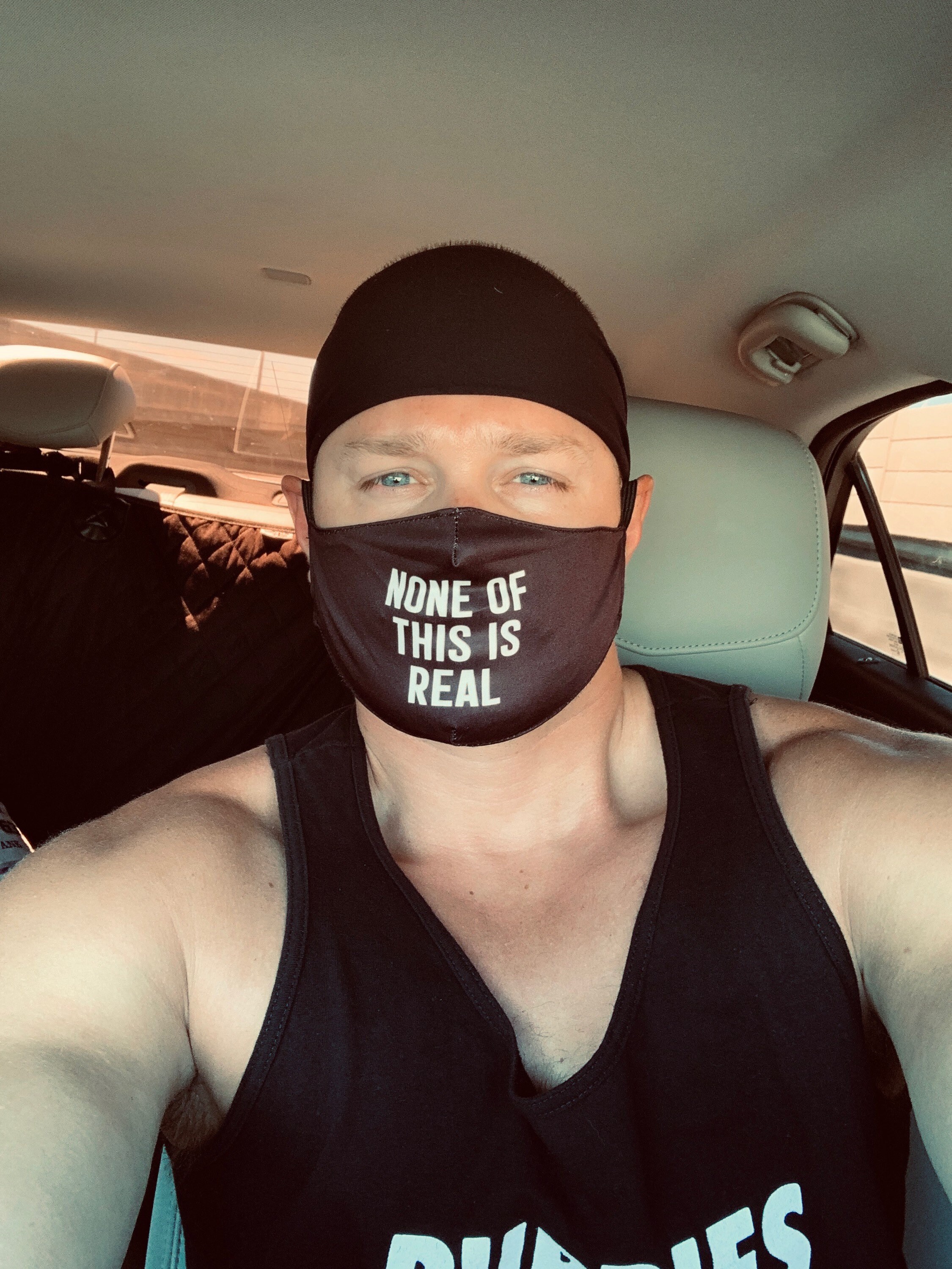 None of This is Real Face Mask Cover for Men and Women, Handmade ...