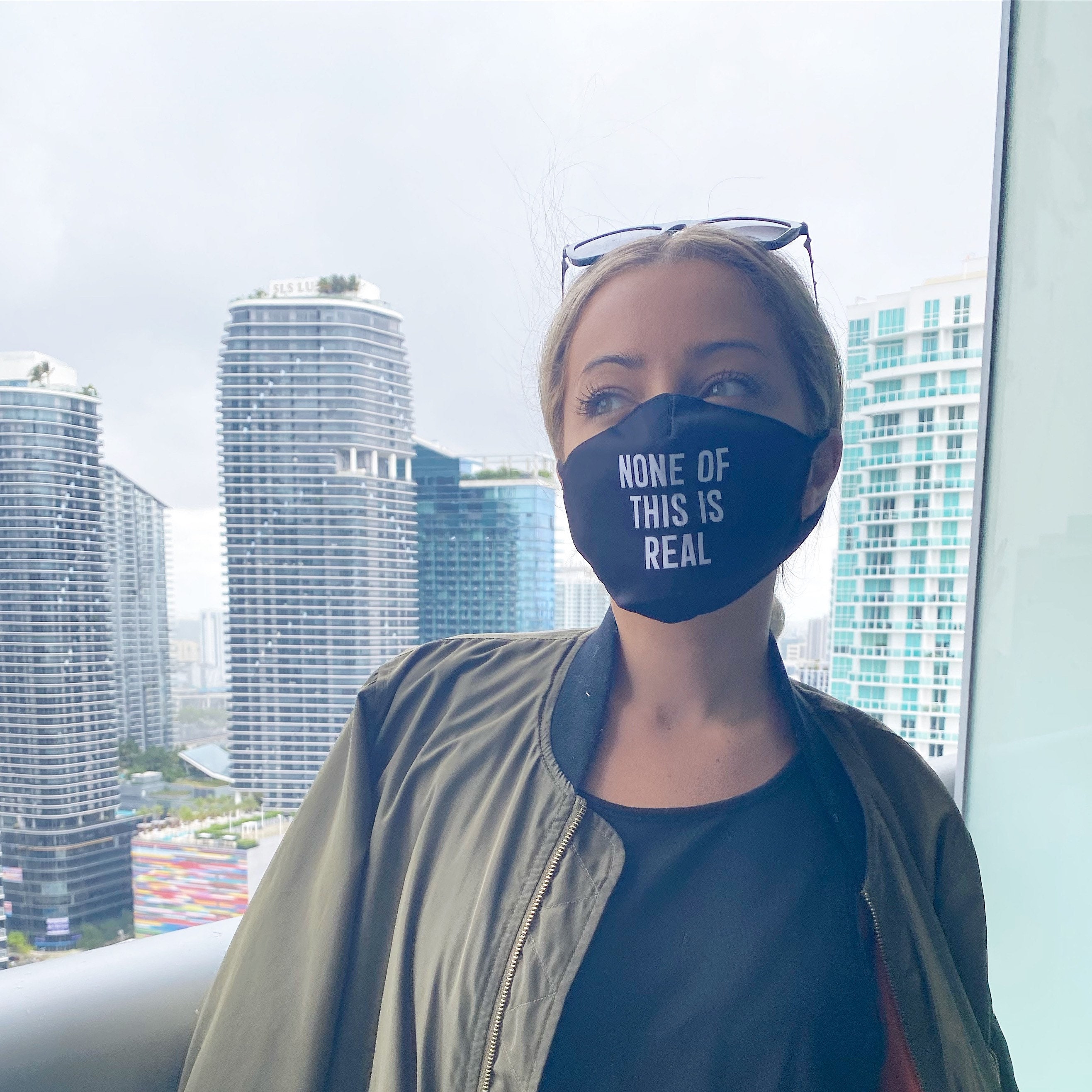None of This is Real Face Mask Cover for Men and Women, Handmade ...