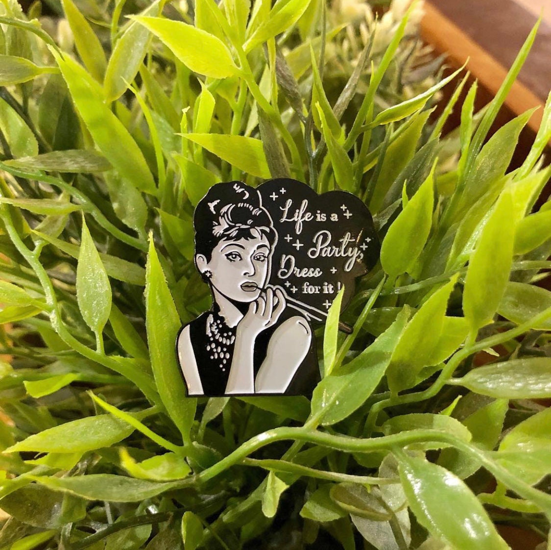 Audrey Hepburn Enamel Pin - Etsy