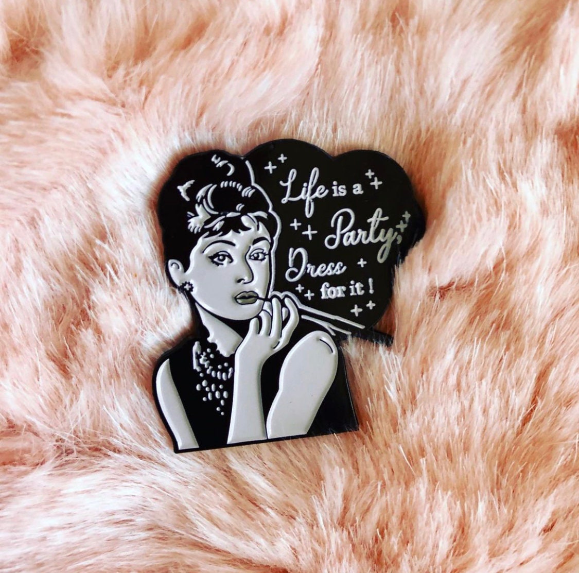 Audrey Hepburn Enamel Pin - Etsy