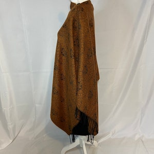 Shawl / Poncho in Warm Rust - Etsy