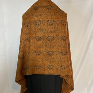 Shawl / Poncho in Warm Rust - Etsy