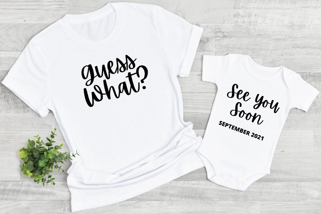 Pregnancy Announcement Gift Box: "guess What!" Bodysuit & Shirt Set - Etsy