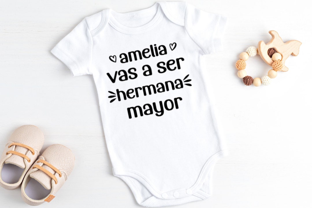 Vas a Ser Hermana Mayor Bodysuit: Spanish Pregnancy Reveal Gift - Etsy