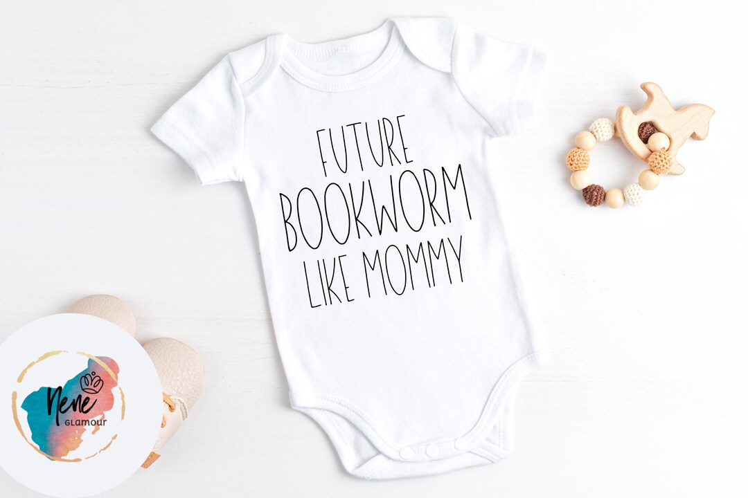 Future Bookworm Like Mommy Baby Bodysuit | Custom Baby Bodysuit | Baby ...